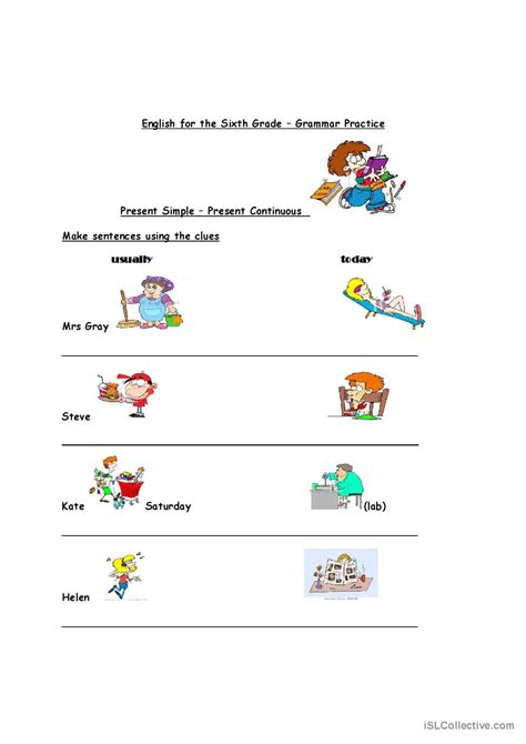 Present Simple Present Continuous Deutsch DAF Arbeitsblätter pdf doc