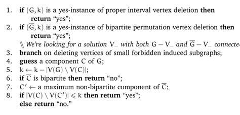the outline of the algorithm for proper circular arc vertex deletion download scientific diagram