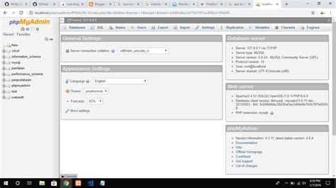 cara membuat database di phpmyadmin xampp