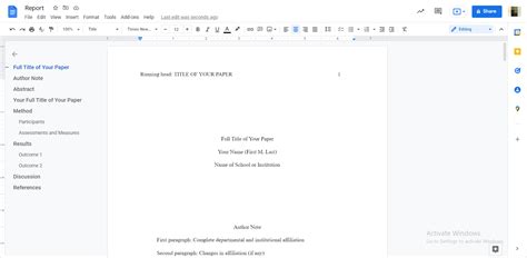 How To Use APA Format In Google Docs