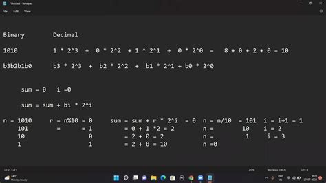 converting binary to decimal by recursion youtube
