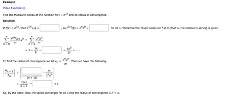 solved example video example find the maclaurin series of
