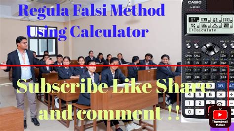 regula falsi method or false position method or method of chords using calculator youtube