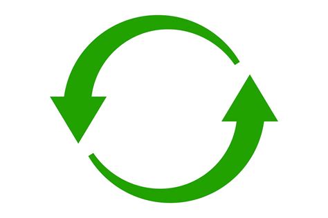 Circle Of Two Green Round Arrows Recycling Symbol