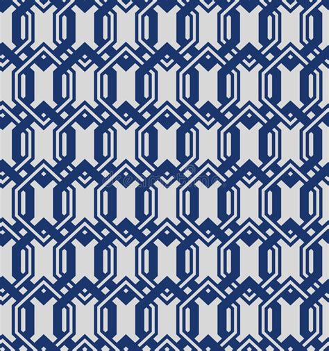 Japanese Overlapping Hexagon Vector Seamless Pattern Stock Vector