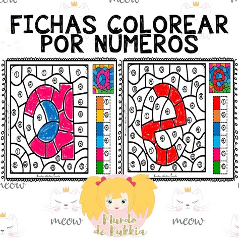 Fichas para reconocer colores y números recopilado por Mundo de Rukkia