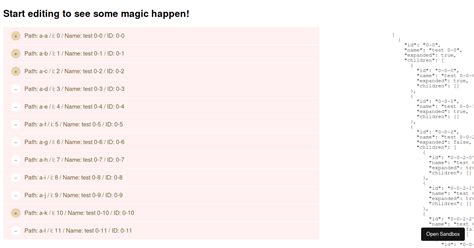 React Tree Grid Flat Examples CodeSandbox