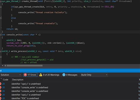 ps3 c identifier undefined stack overflow