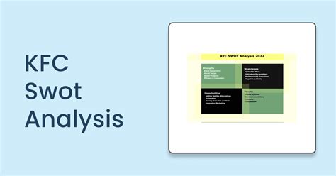 KFC SWOT Analysis EdrawMax Online
