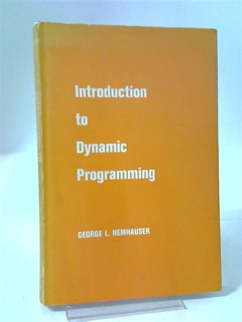 introduction to dynamic programming by george l nemhauser used 1657187210tmb old and rare