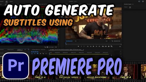 How To Create Auto Generated Captions Subtitles In Premiere Pro YouTube