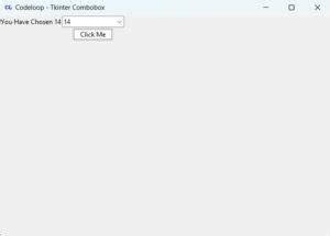 TKinter Tutorial TKinter ComboBox Codeloop