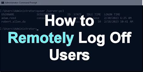 How To Remotely Log Off Windows Users Active Directory Pro
