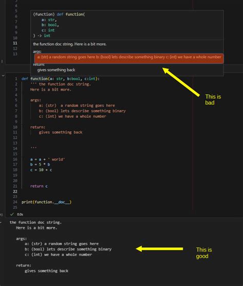 Vscode Not Displaying The Python Docstring As Per Function Doc