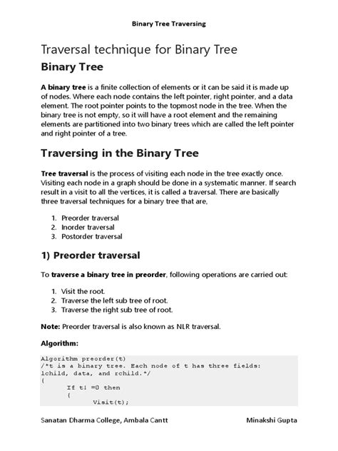 binary tree traversal pdf graph theory combinatorics