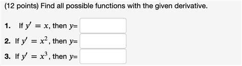 solved 12 points find all possible functions with the