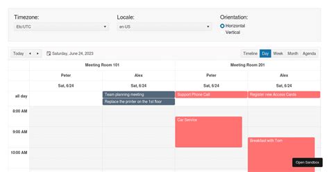 kendo ui scheduler codesandbox