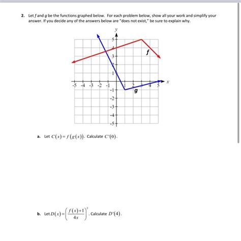 solved 2 let f and g be the functions graphed below for