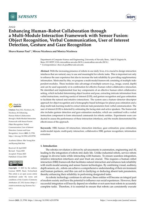pdf enhancing human robot collaboration through a multi module interaction framework with