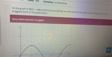 solved on the graph of f x sinx and the interval [0 2π