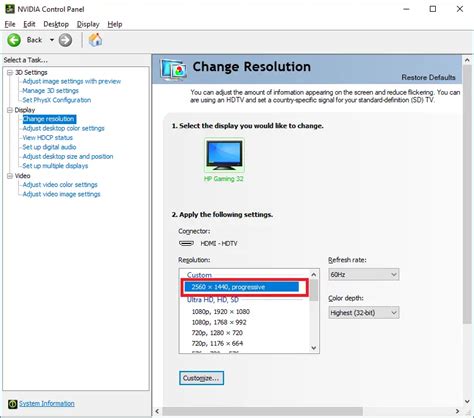 Nvidia GeForce Resolution Missing How To Create A Custom Resolution In