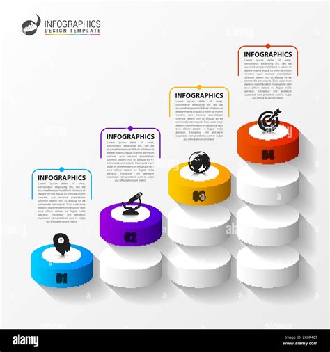 Abstract 3d Stairs Infographic Or Timeline Template Vector
