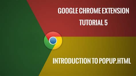 Chrome Extension Tutorial 5 Introduction To Popup Html YouTube