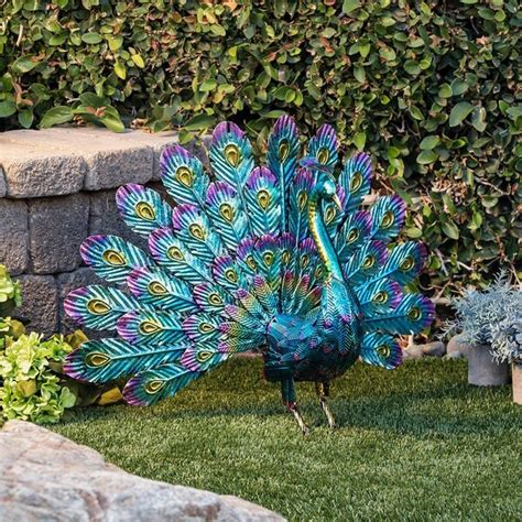 Garden Decor Peacock Etsy