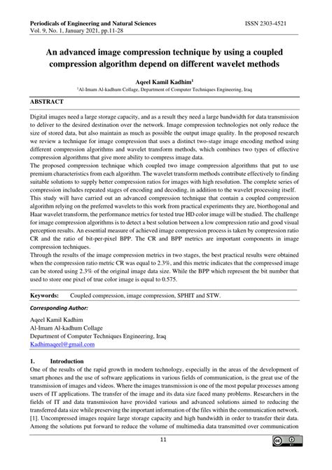 pdf an advanced image compression technique by using a coupled compression algorithm depend on