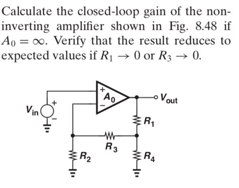 Solved Calculate The Closed Loop Gain Of The Non Inverting Chegg