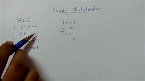 multiplication of two binary numbers youtube