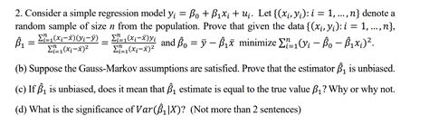 solved consider a simple regression model yi β0 β1xi ui