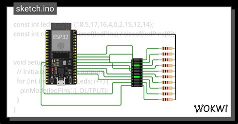 Esp32 Led Bar Graph Wokwi Esp32 Stm32 Arduino Simulator