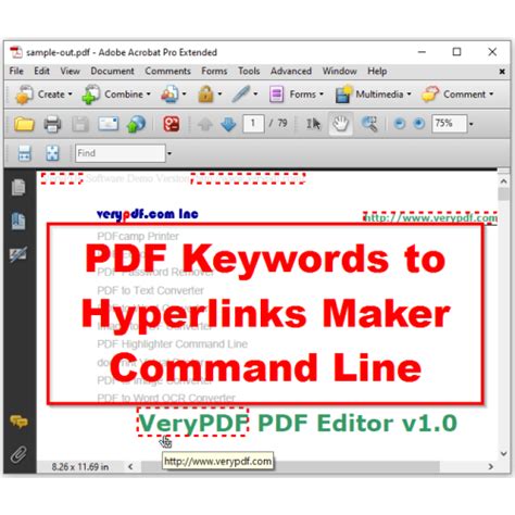 batch convert keywords to clickable hyperlinks in pdf files