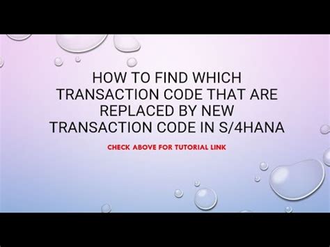 SAP ABAP How To Find Which Transaction Code That Are Replaced By New