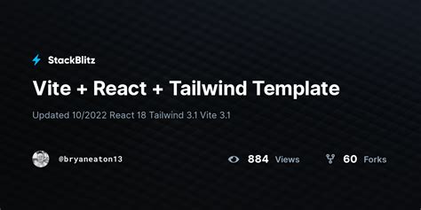 Vite React Tailwind Template StackBlitz