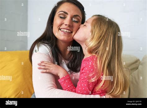 Mom And Daughter Just Kissing