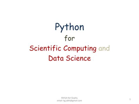 python for data science and scientific computing ppt