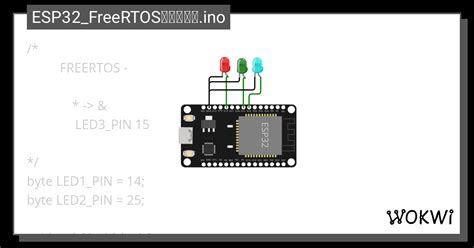 ESP32 FreeRTOS单参数传递 demo ino Wokwi ESP32 STM32 Arduino Simulator