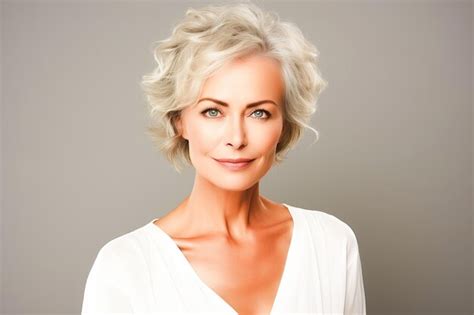Premium Ai Image A Closeup Portrait Of A Mature Lady In Her Prime