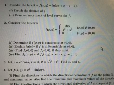 solved 2 consider the function f x y 2xy x 2 y 2 x
