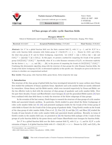 pdf 3 class groups of cubic cyclic function fields