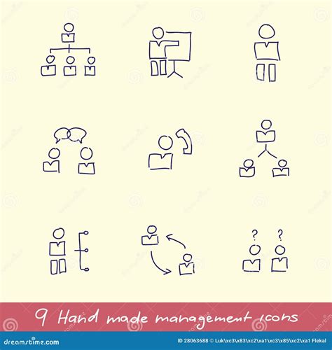 Management Icon Set Vector Illustration CartoonDealer 28063688