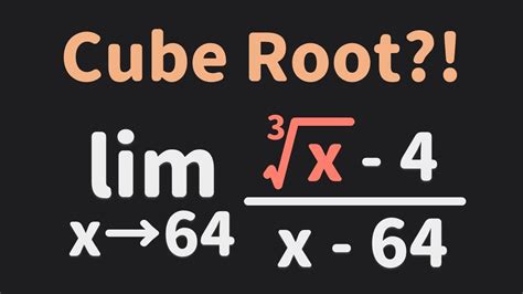 limit with a cube root factoring is the way to go limits calculus glass of numbers