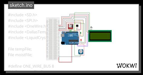 data logging temp sensor to sd card wokwi esp32 stm32 arduino simulator