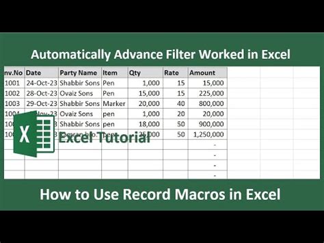 Advance Filter With VBA In Excel Auto Updated Able Ledger In Excel