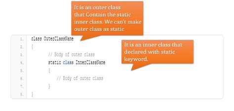 static class in java and static nested class javagoal
