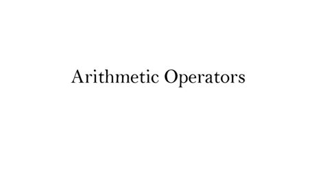 arithmetic operators in java youtube