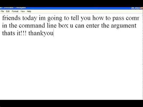 How To Pass The Command Line Argument In Visual Studio 2010 In C YouTube