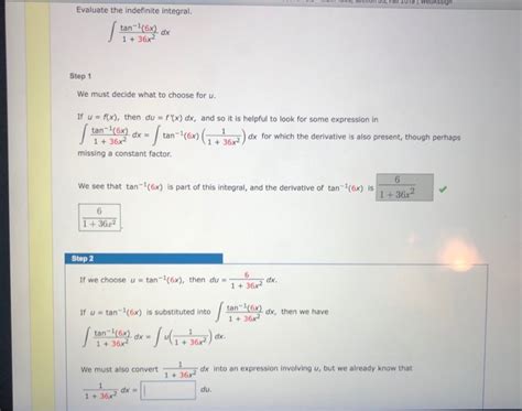 solved evaluate the indefinite integral show stepsevaluate